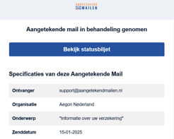 Gebruikershandleiding Aangetekend Mailen
